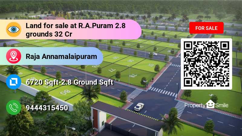 Land for sale at R.A.Puram 2.8 grounds 32 Cr – Property Smile